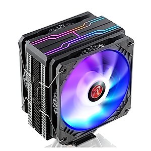 RAIJINTEK ELEOS 12 Duo RBW CPU Air Cooler, Dual 120mm PWM Fans, 4 Copper Direct Contact Heat Pipes, 5V Addressable RGB Lights, for Intel/AMD Ryzen Socket, Compatible with LGA 1700