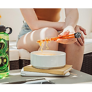 Dragon Ball Super Goku Symbol PVC Plastic Training Chopsticks For Beginners | Reusable Utensil Set For Ramen Noodles, Sushi, and More