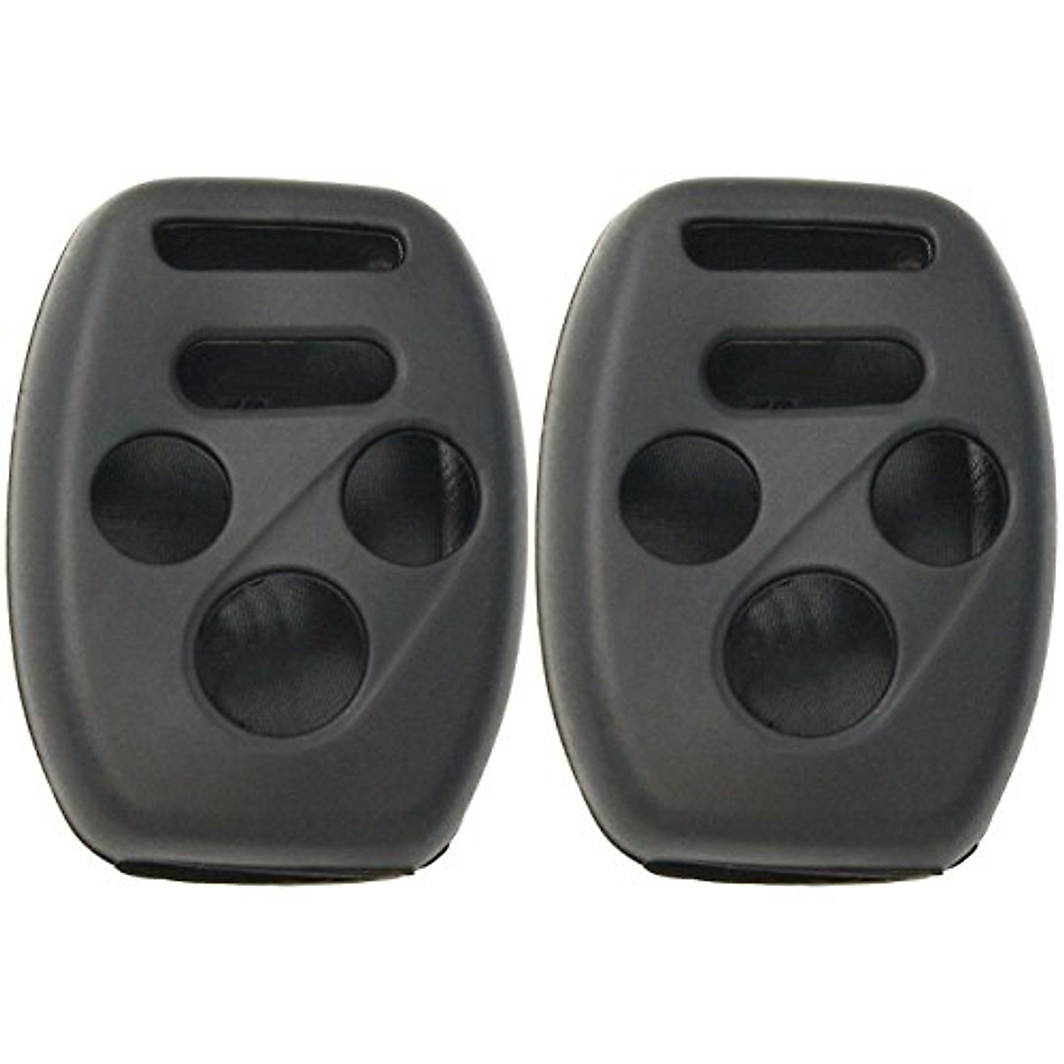 Keyless2Go Replacement for Silicone Cover Protective Case for 4 Button Remote Keys KR55WK49308 MLBHLIK-1T OUCG8D-380H-A - Black (2 Pack)