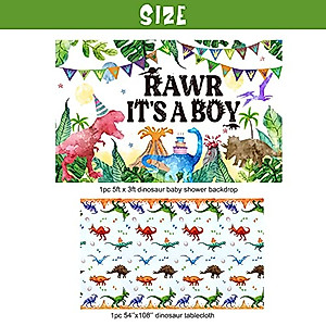 Dinosaur Baby Shower Decorations for Boy, Party Inspo Balloons Garland Arch, Table Decorations, Theme Shower, Backdrop, IT’S A BOY Banner, Hatching Soon Cake Toppers, Green