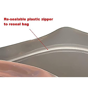 (50pcs) MRE (Meal,Ready-to-Eat) Stand-up Mylar Bag with Re-sealable zipper for Long Term Food Storage, 8.5”x8.5” / (Strong 7 mil/180 micron Thick)