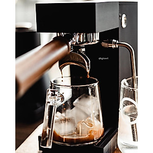 Pure Over Signature Borosilicate Glass Mug - Holds 14 oz - Includes Ceramic Coaster - Modern Design with Ergonomic Handle - Perfect for Hot & Iced Coffee, Latte, Cappuccino, Tea, Hot Chocolate