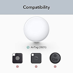 ESR Case Compatible with AirTag 2021, 2 Pack, Silicone AirTag Holder with Keyring, Protective AirTag Keychain Cover, Cloud Series, Red/Black