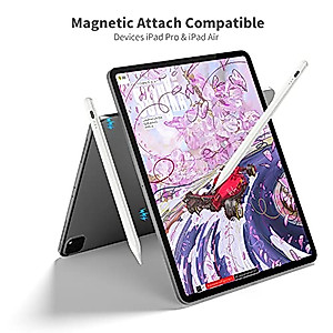 Stylus Pen for iPad,4X Fast Charge,10 Hour Use,Low Latency,Compatible Work for 2018-2024 iPad Air 11/13-inch(M2) Air/3/4/5/6,iPad Mini 5/6,iPad 6/7/8/9/10,iPad Pro 11/13-inch(M4),Pro 11"/12.9"(White)