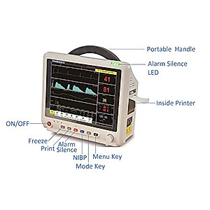 Utech PM5000V Veterinary Multi-parameters Monitor with SPO2, NIBP,Temp,ECG,PR,Resp