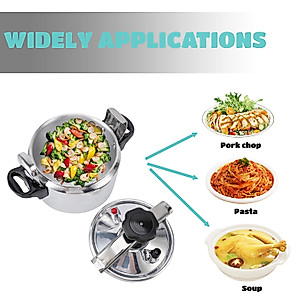 4 Quart Pressure Cooker, Compound Bottom Small Pressure Canner, Easy to Use Pressure Cooker Pot Suitable for Gas, Induction