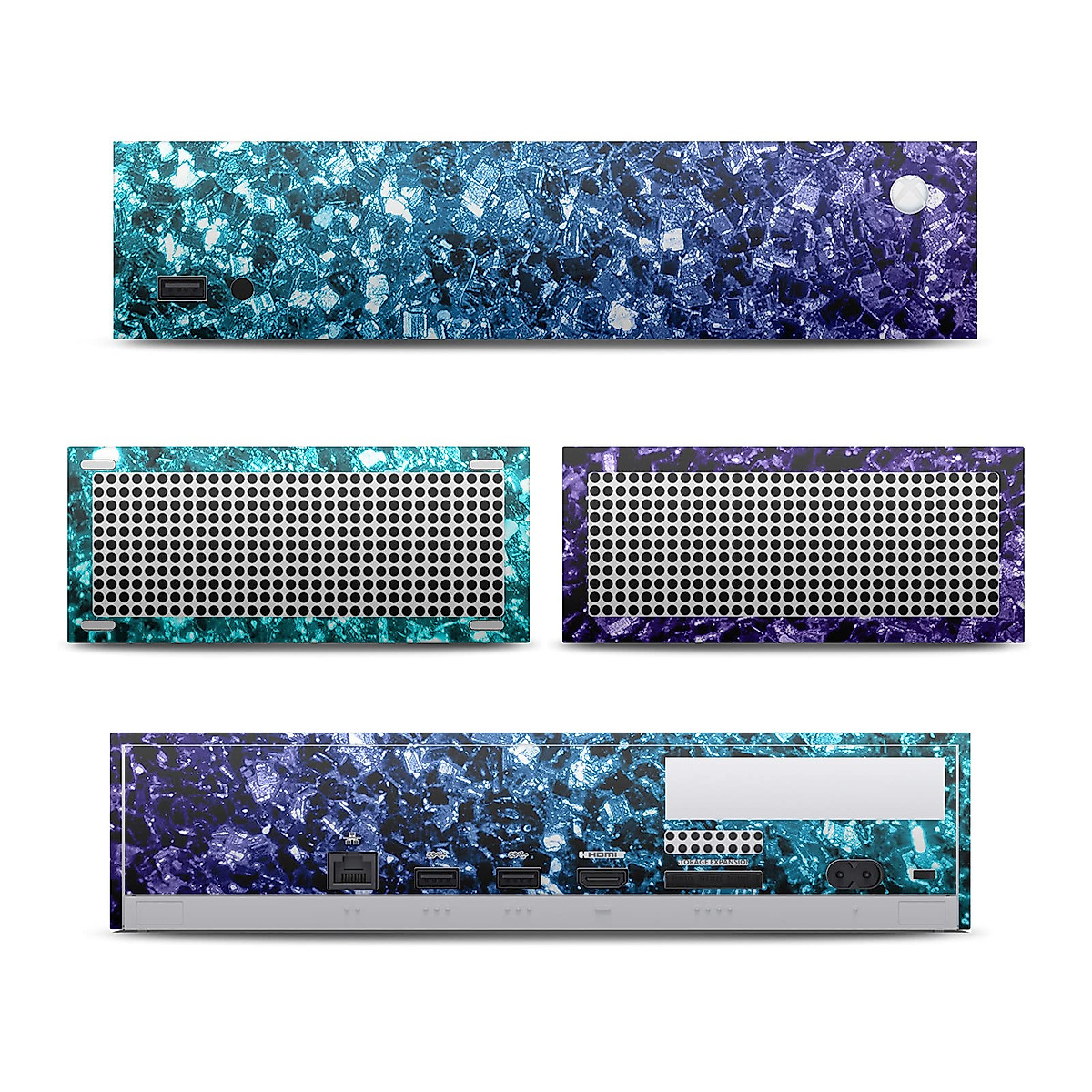 Head Case Designs Officially Licensed PLdesign Aqua Blue Art Mix Matte Vinyl Sticker Gaming Skin Case Cover Compatible with Xbox Series S Console