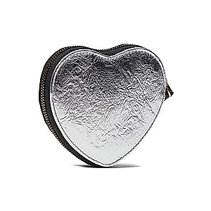 Juicy Couture Shear Genius Heart Zip Around Metallic Silver One Size