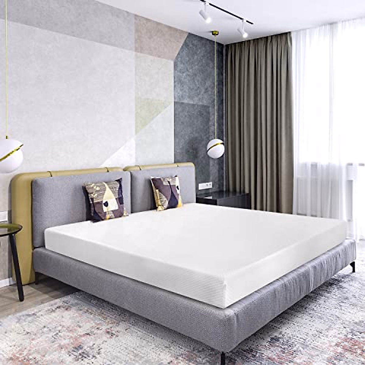 NChanmar 10 Inch Gel Memory Foam Mattress Pressure Relieving, Cooling Gel Foam, CertiPUR-US Certified, Bed-in-a-Box, White