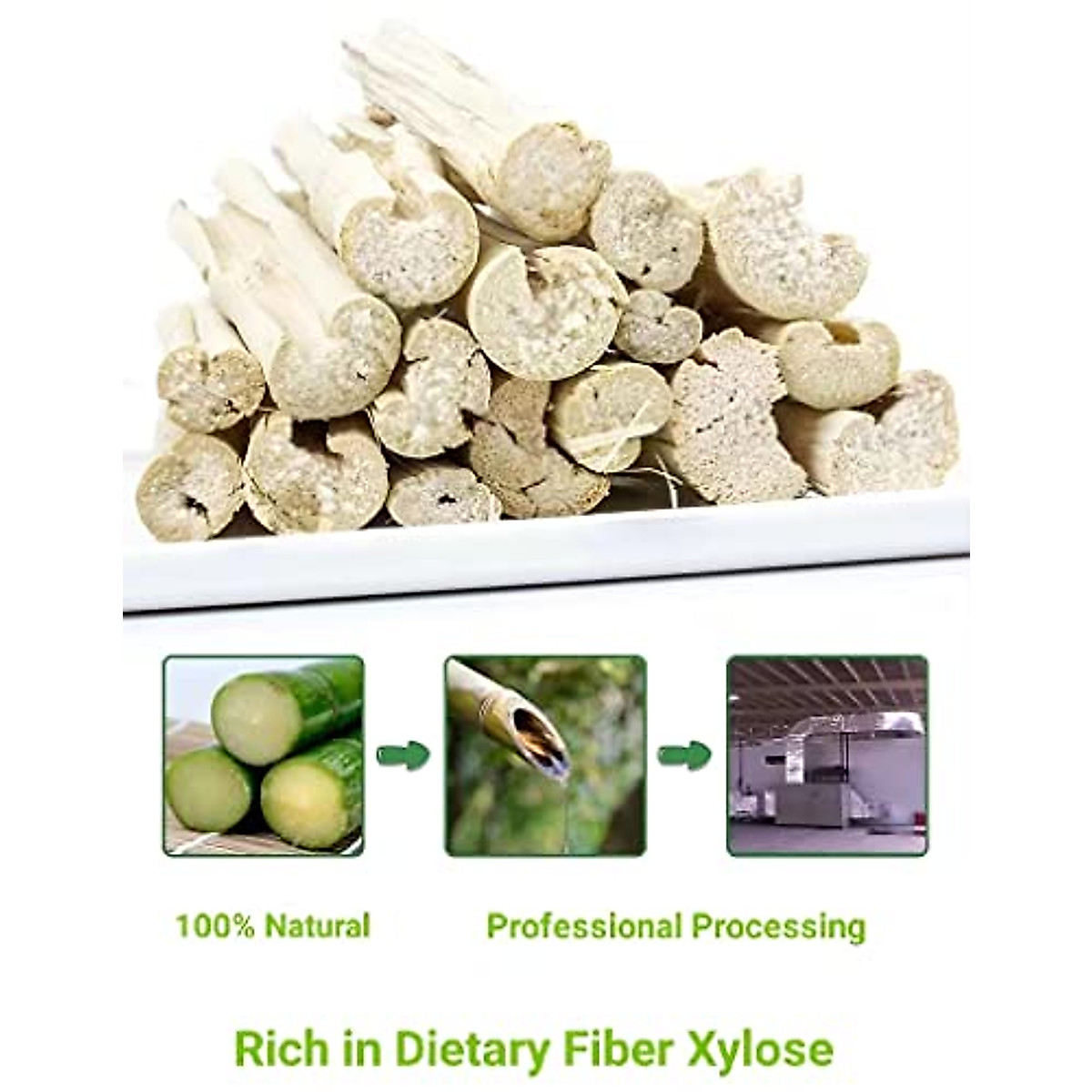 XLpeixin 300g Snacks Sweet Bamboo Chew Toy for Rabbits Chew Sticks for Hamster Chinchilla Guinea Pig,Molar Treats Snack for Small Animals…