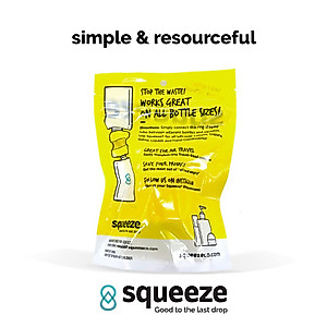 Squeeze- Smart Liquid Saver. Zero Waste Bottle Coupling.