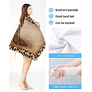 SIGOUYI Beach Towel, High Heels Leopard Beach Towels, Beach Accessories 36"x72" Beach Towel for Kids Girls Boys, Microfiber Bath Towels Beach Chair Absorbent Towels