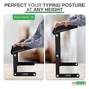 WorkEZ Keyboard and Mouse Tray ergonomic on-desk riser stand adjustable height angle negative tilt Raise computer keyboards to Standing Height sit stand-up standing accessories lift black