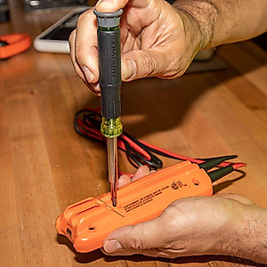 Klein Tools 32314 Electronic Screwdriver, 14-in-1 with 8 Precision Tips, Slotted, Phillips, and Tamperproof TORX Bits, 6 Precision Nut Drivers