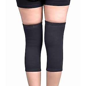 WC_ Black Knee Support Brace, Knee Sleeves for Running, Jogging, Sports, Joint Pain Relief, Arthritis and Injury Recovery for Men and Women (Pair)