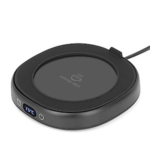 DUHEL Coffee Mug Warmer, Coffee Warmer for Desk with 3 Temp Settings, Cup Warmer for Desk Auto Shut Off, Cute Mug Warmer for Desk(Black No Cup)