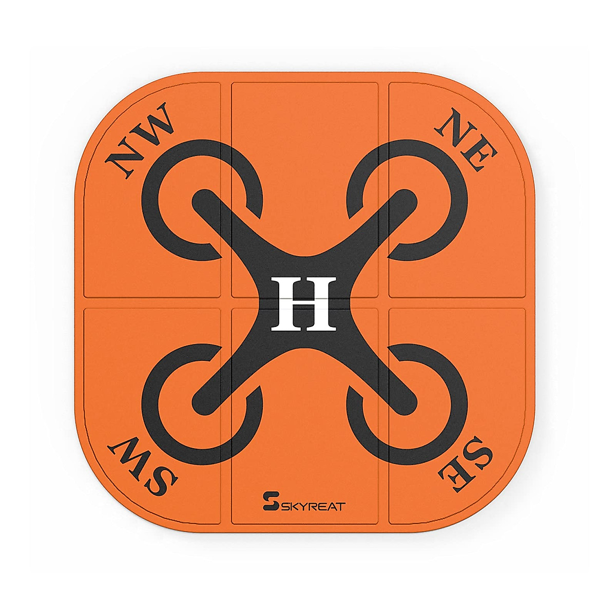 Skyreat Drone Landing Pad Weighted, 50cm(20") Foldable Waterproof Helicopter Landing Pad for DJI Mini 2 / Mini 3 Pro/Mavic 3 / Air 3 / Air 2 / Air 2S / Holy Stone/Avata Pro FPV Drones Accessories