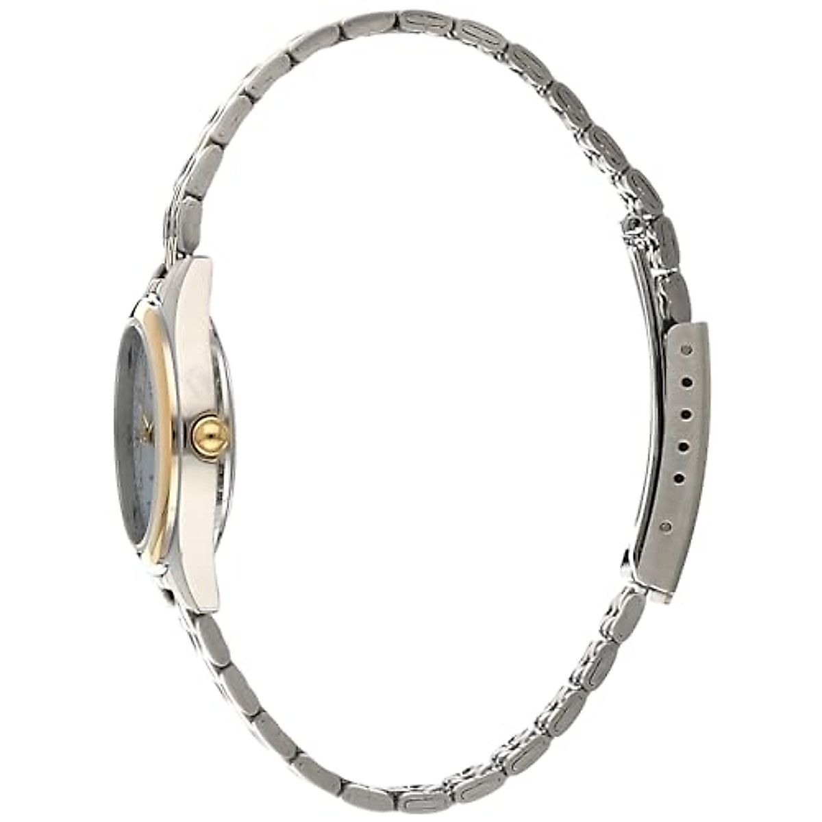 Women's White Dial Two Tone Base Metal