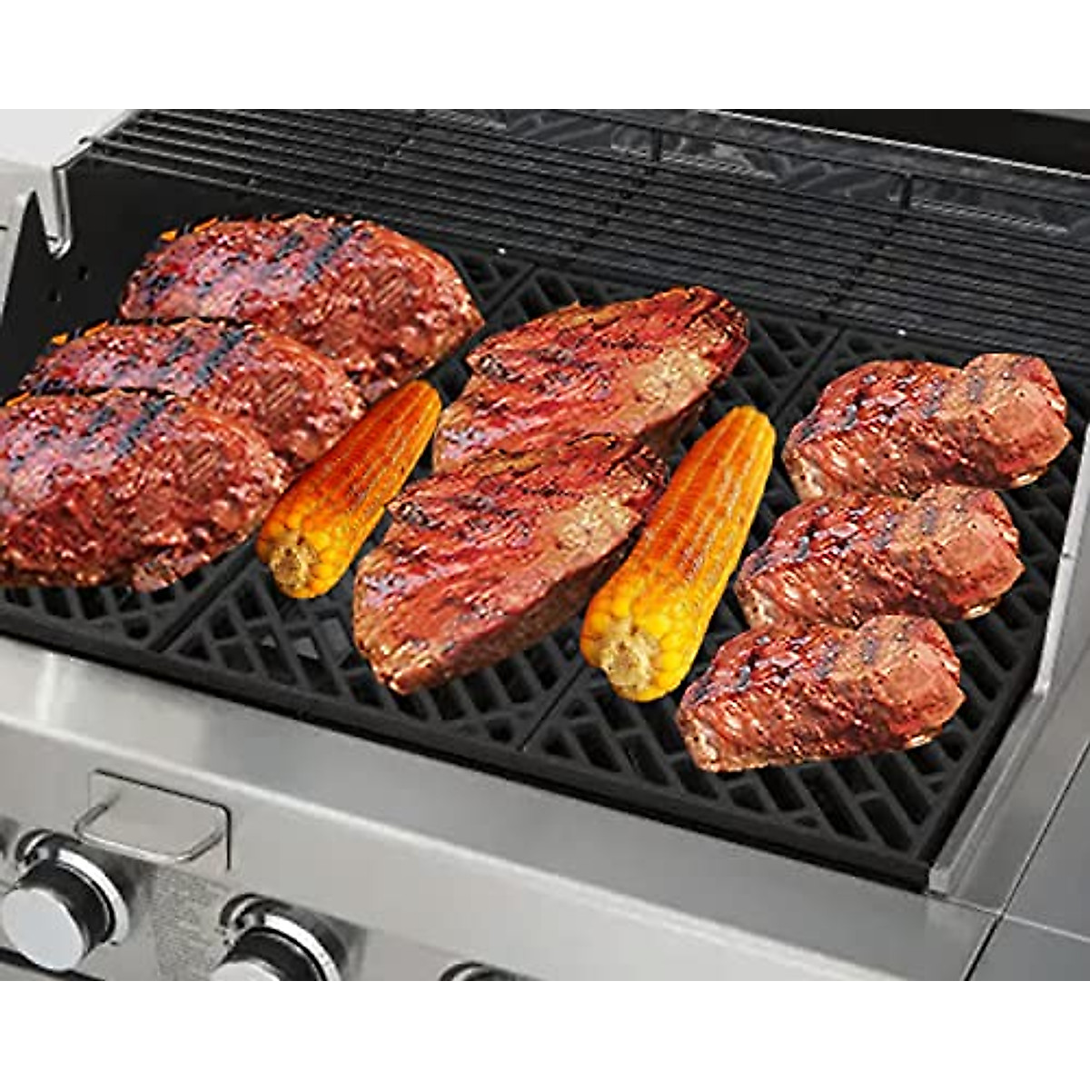 Blackhoso Grill Replacement Parts for Members Mark Gr2210601-mm-00, Cast Iron Grates Cooking Grid Parts for Members Mark Grill -3 Pack