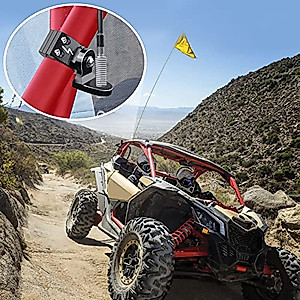 UTV Flag Mount- StarknightMT Adjustable Heavy Duty UTV Whip Mount for 1.75"-2" Roll Bar Compatible with Polaris RZR 1000 XP 900 Pro Can-Am Maverick x3 Pioneer 1000 Talon 1PC