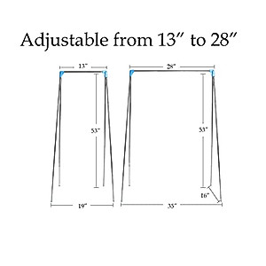 Portable Garment Rack Extra Compact and Lightweight, Foldable Mini Drying Clothe Rack for Travel, Camping, Laundry, Dance, Indoor, Outdoor (Regular)