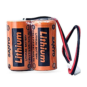 SHENYANG MR-BAT6V1 2CR17335A WK17 6V 1800mAh Battery with Plug for Mitsubishi CNC