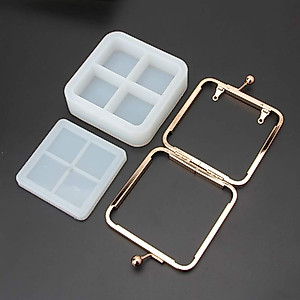 HELYZQ DIY Clear Dynamic Liquid Square Quicksand Bag Silicone Mold Resin Casting Craft