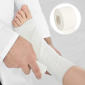 4 Pcs Pre Wrap Tape Athletic Finger Wrist Tape Sports No Sticky Residue Very Strong Easy Tear First Aid Injury Wrap for Athletes Trainers Boxing, 1.5 Inch x 33 Feet (Black, White)