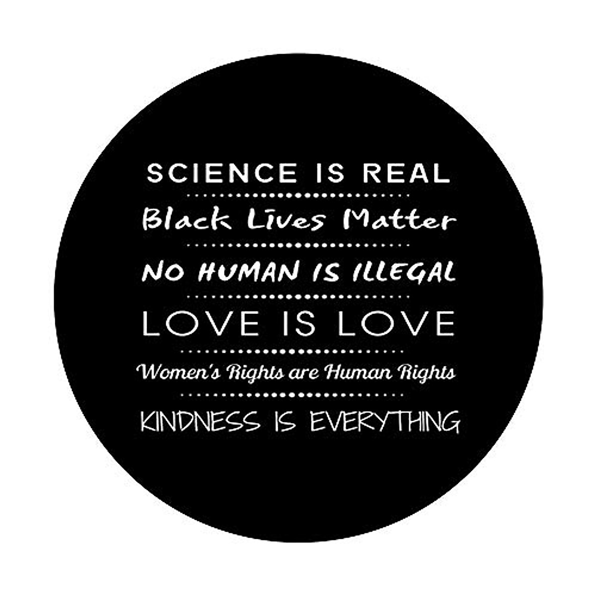 Anti Trump Feminist Love Is Love BLM Liberal Democrat PopSockets PopGrip: Swappable Grip for Phones & Tablets