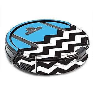 MightySkins Skin Compatible with Shark Ion Robot R85 Vacuum - Baby Blue Chevron | Protective, Durable, and Unique Vinyl Decal wrap Cover | Easy to Apply, Remove, and Change Styles | Made in The USA
