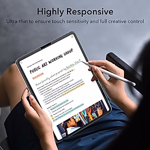 ESR 2 Pack Screen Protector for iPad Air 5th/4th Generation(2022/2020), iPad Pro 11 Inch (2022/2021/2020/2018) Screen Protector, Tempered Glass Film with Easy Application Tray, Anti-Scratch, HD