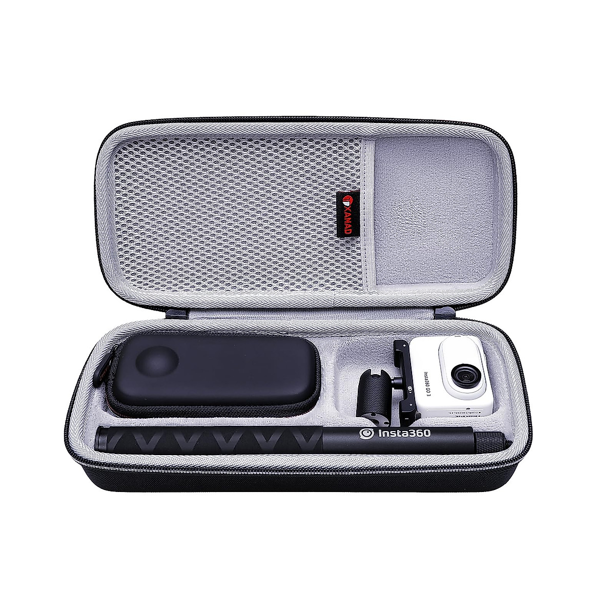 XANAD Hard Case for Insta360 GO 3 or Insta360 X3 or Insta360 X4 or ONE X2 Kit 360 Degree Waterproof Action Camera