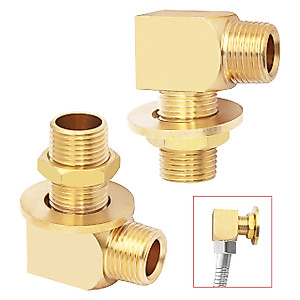 WEHOPE 2PCS B-0230-K Brass Wall Mount Connection Installation Kit Replacement for T&S B-0230 Style and B-0674-RGH Service ，with Teflon Tape