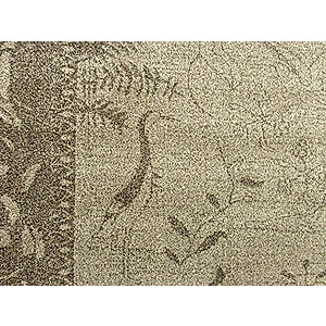 Unique Loom La Jolla Collection Farmhouse, Contemporary, Botanical, Traditional, Vintage Area Rug, 9 x 12 ft, Light Brown/Dark Brown