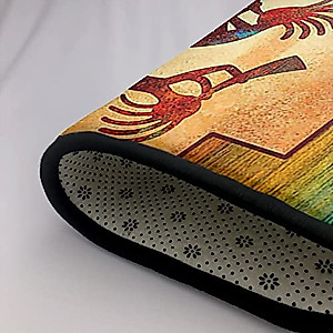 ZHUBAJIE Southwest Native American Kokopelli Area Rugs Home Decor Pad for Living Room Bedroom Bathroom Floor Mat Non-Slip Carpets2x3 ft