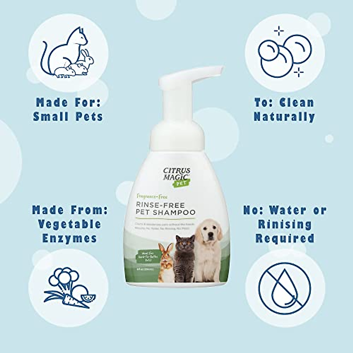 Citrus Magic Pet Foaming Pet Cleanser, 8-Fluid Ounce