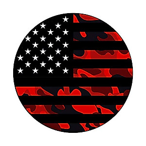 Red camo American flag - camouflage hunting gift PopSockets PopGrip: Swappable Grip for Phones & Tablets