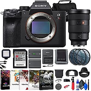Sony a7R IVA Mirrorless Camera (ILCE7RM4A/B) FE 24-105mm Lens + 64GB Memory Card + Filter Kit + Color Filter Kit + Lens Hood + Bag + NP-FZ100 Compatible Battery + Card Reader + More (Renewed)
