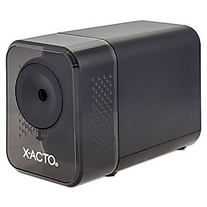 XLR Office Electric Pencil Sharpener, AC-Powered, 3" x 5.5" x 4", Charcoal Black