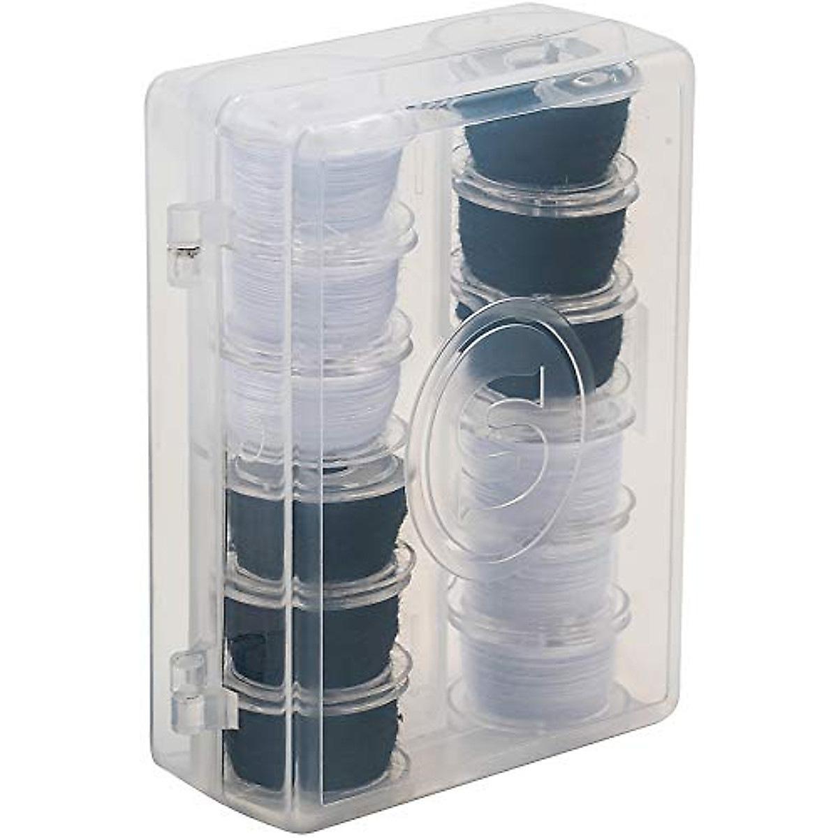 Singer Bobbins Class 15 Threaded Notion, Black, White