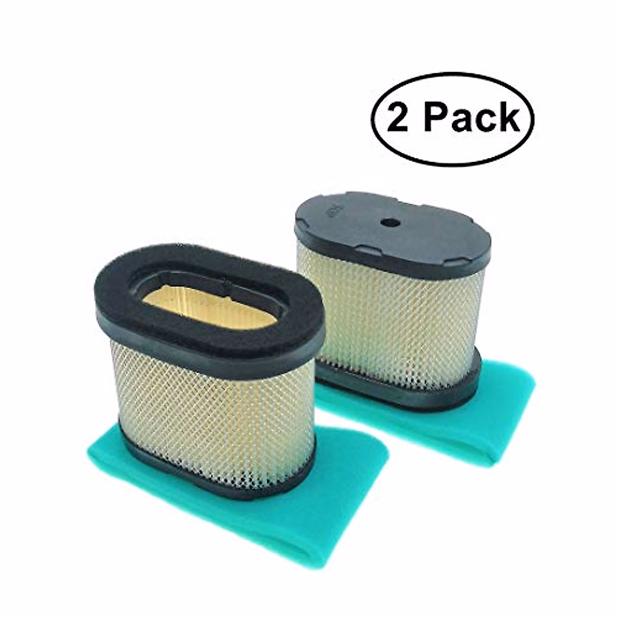 MOWFILL 2 Pack 498596 Air Filter Replace for Briggs Stratton 5059 690610 697029 OEM Air Cleaner Cartridge with 273356 Pre Filter Fits Lawn Mower Air Cleaner Element
