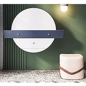 LEONYS Vanity Set, Makeup Vanity Table with Mirror, Dressing Table with 3 Drawers for Cosmetics Storage