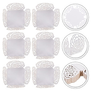 Alipis Chocolate Box Gift Chocolate Box Gift 50pcs Truffle Wrappers Paper Chocolate Paper Candy Cups Small Hollow-out Flower Truffle Wrappers Liners Cups Cupcake Liners