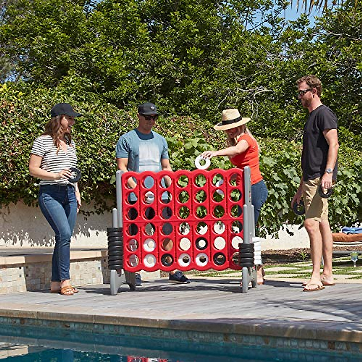 ECR4Kids Jumbo 4-To-Score, Giant Game, Red/Grey