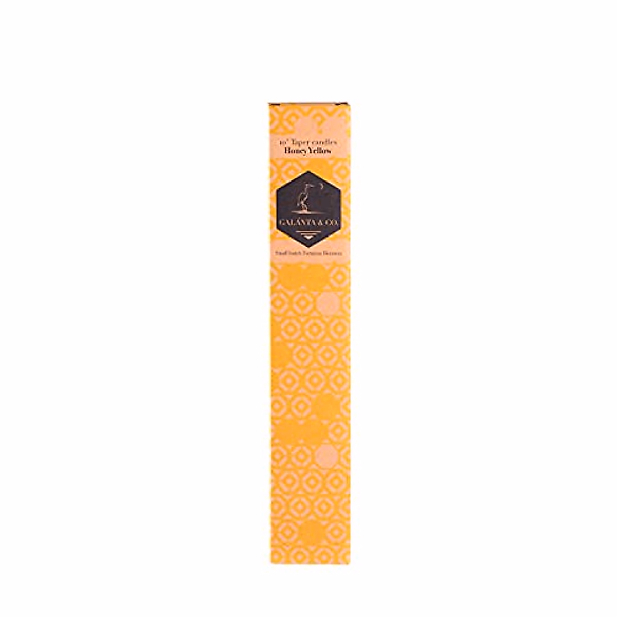 Pure Taiwan Beeswax Handmade Taper Candles (Fair Trade City, Taipei) - 10 Inch - Natural Subtle Honey Smell - Taiwanese Tapers (Yellow)