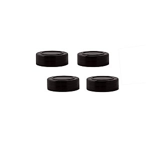 Mini Mason Jar STORAGE Lid Pack - Set of 4 Black Polypropylene Plastic MINI Jar Lids, 48mm BPA-Free Plastic Lids for MINI Jars, STORAGE Jar Lids Set Made in USA (not a spice lid), Non-Rusting Jar Lids