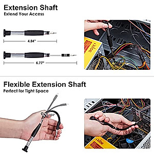 SHARDEN Precision Screwdriver Set 140 in 1 Magnetic Driver Kit Electronic Repair Tool Kit with Portable Bag for iPhone, iPad, PC, Computer, Laptop, MacBook, Tablet, Xbox, Game Console, Watch (Grey)