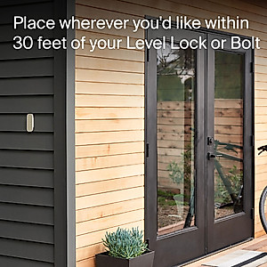 Level Smart Keypad Lock Accessory for Use with Any Level Smart Lock or Bolt, Weatherproof with LED Backlight, Bluetooth-Enabled Door Lock Accessory for Keyless Entry