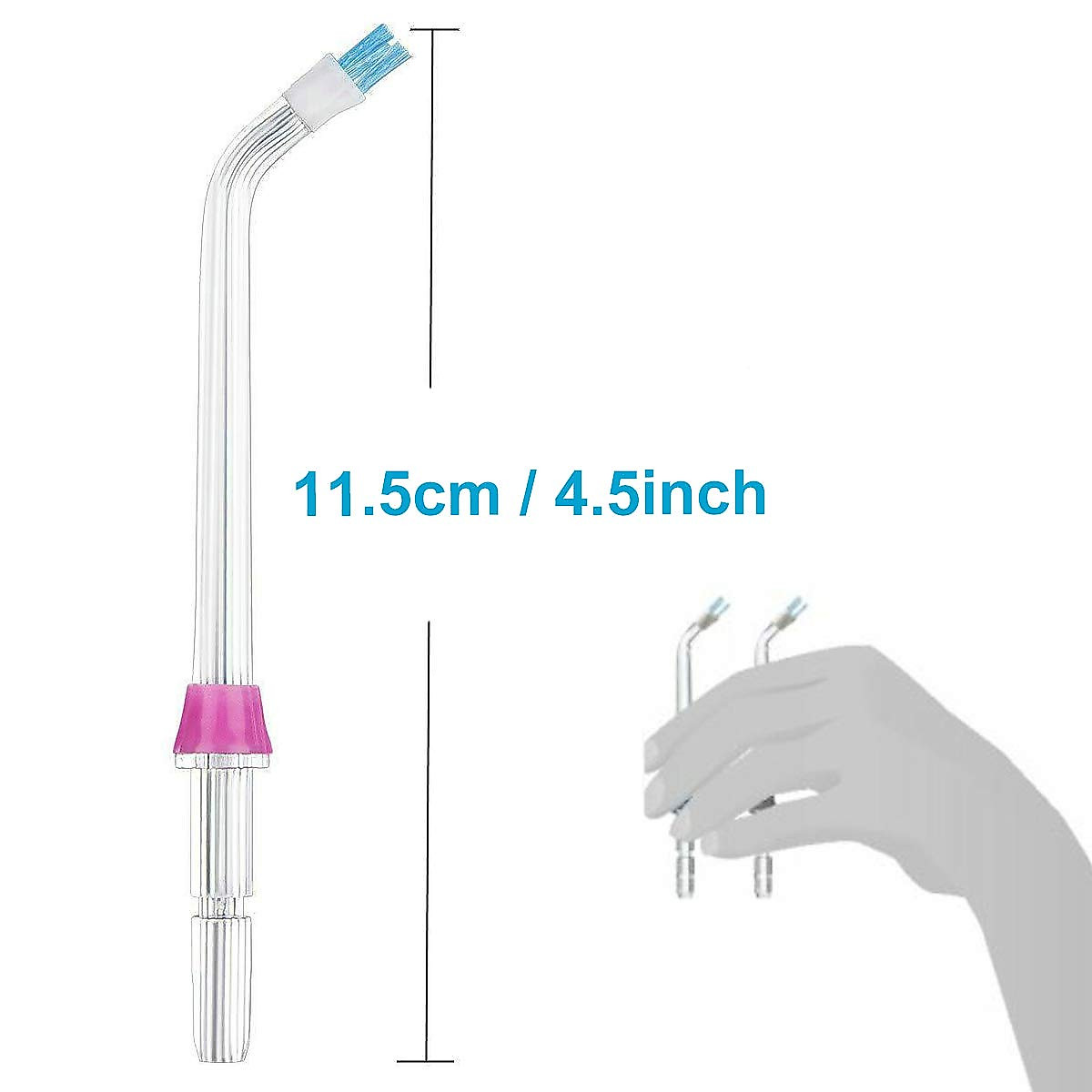 Plaque Seeker Replacement Tips Compatible with Waterpik Water Flossers and Other Brand Oral Irrigators, Water Flosser Tip Replacement, Plaque Remove Brisles Tips(4-Pack)