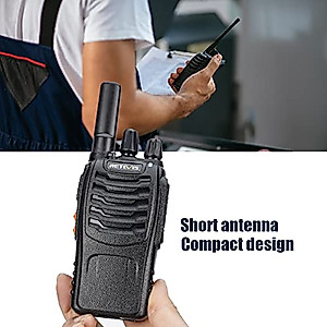 Retevis H-777 Radios Walkie Talkies Rechargeable, 2 Way Radio Long Range, Short Antenna, License-Free, LED Flashlight, Emergency Alarm(4 Pack)